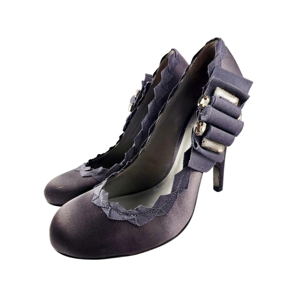 Tory Burch | Shoes | Tory Burch Black Satin Heel Pumps 85 M Shoes ...